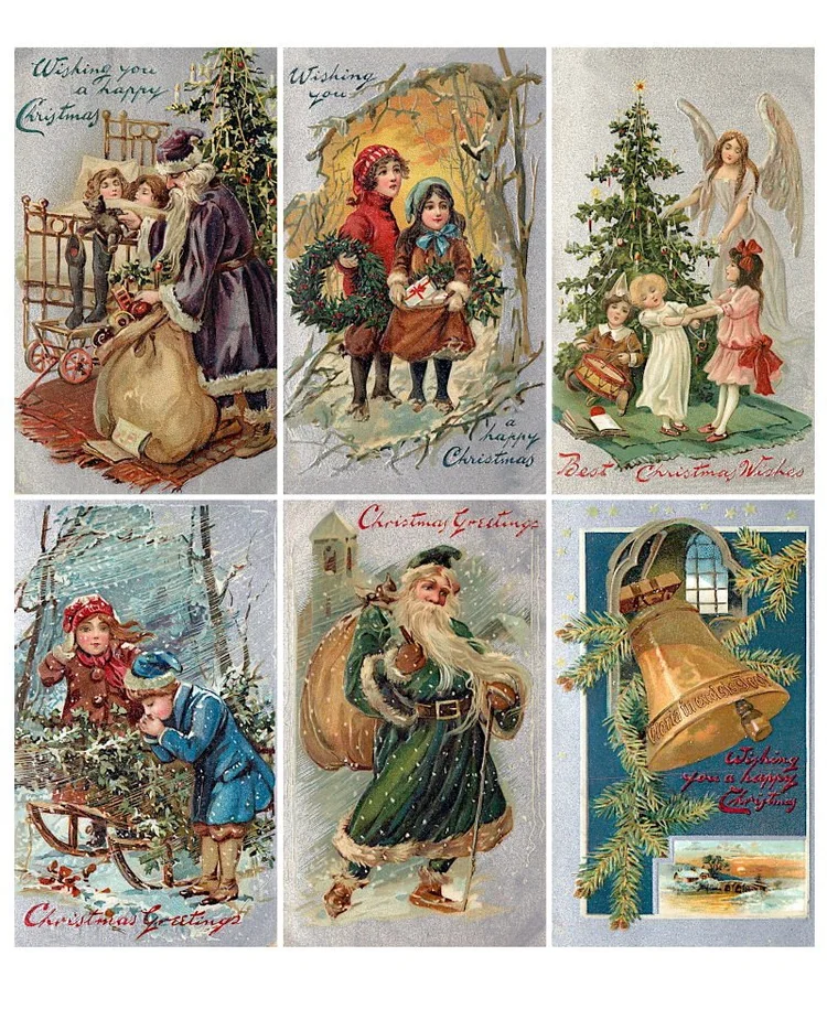 Christmas — Free Printable Collage & Ephemera Sheets — The Art Scavenger