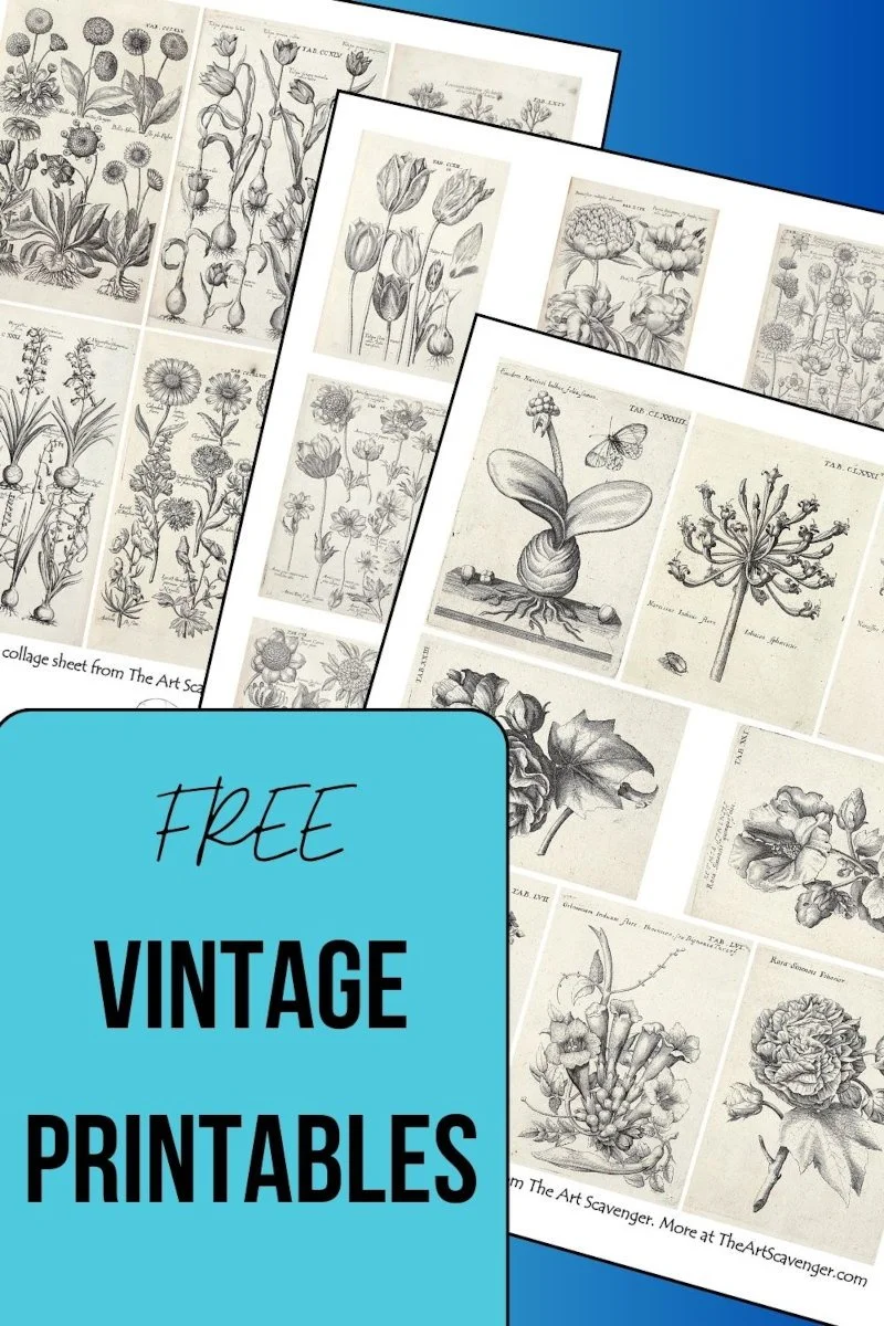 Free Vintage Flower Printables — The Art Scavenger
