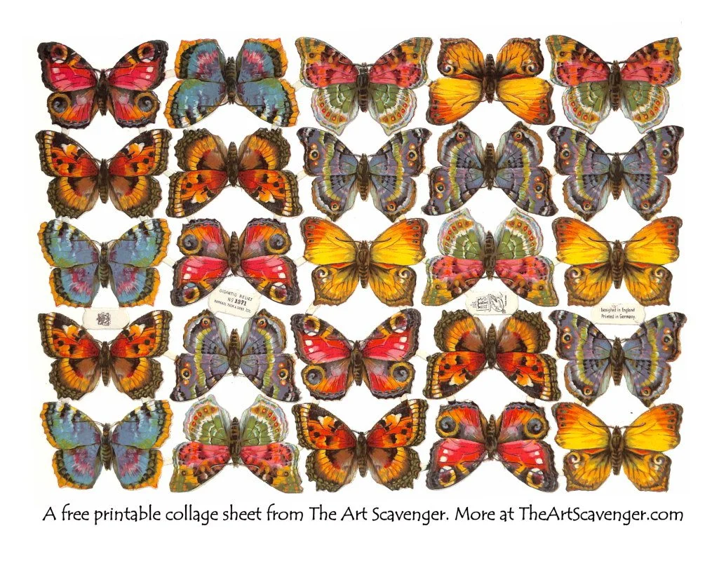 Free Colorful Butterfly Ephemera Plus What Is Art Journaling? A ...