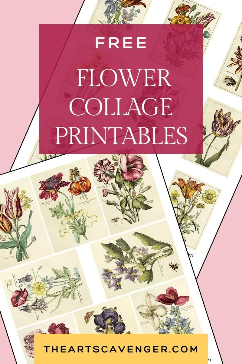 Free Flower Collage Printables + How to Art Journal Without Drawing ...