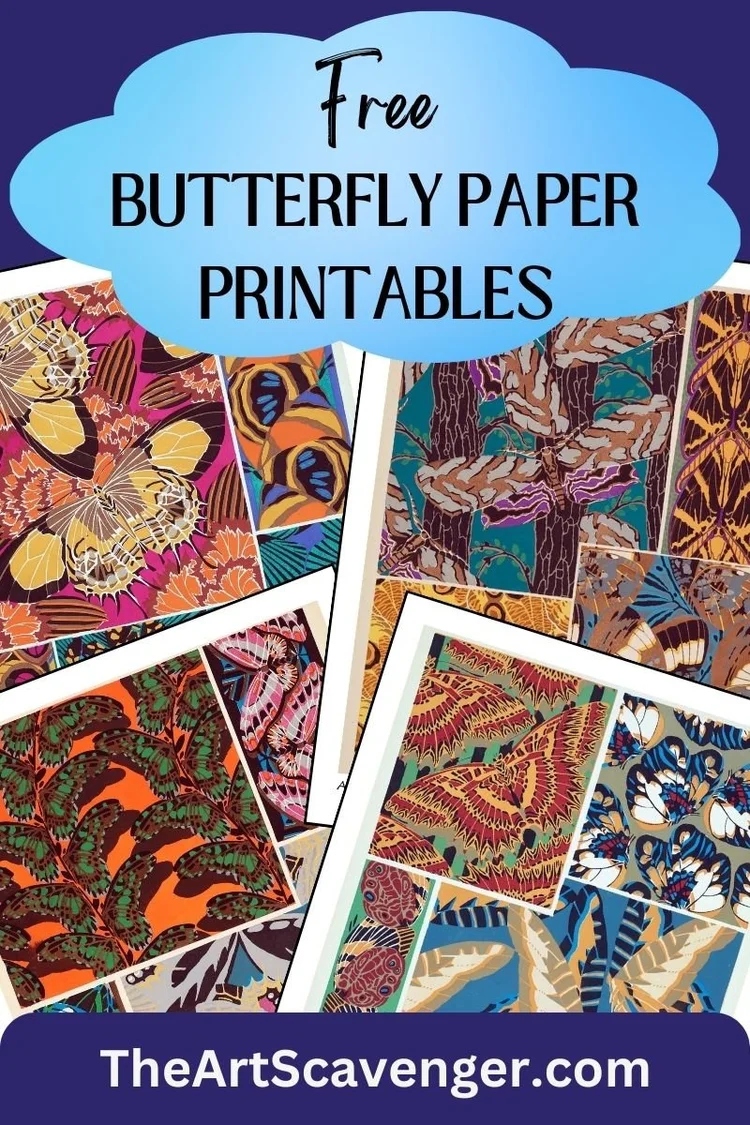 Free Butterfly Paper Printables for Mixed Media — The Art Scavenger