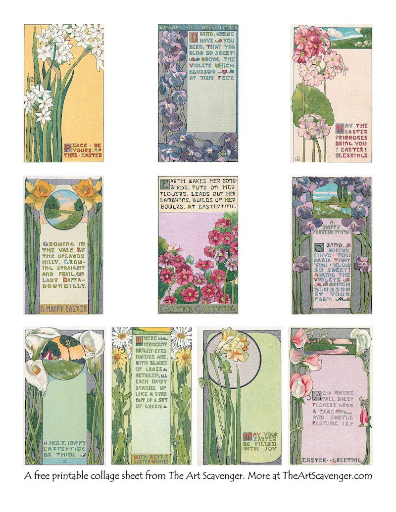 Easter — Free Printable Collage & Ephemera Sheets — The Art Scavenger