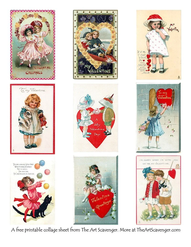 Free Printable Vintage Valentine's Day Cards — The Art Scavenger