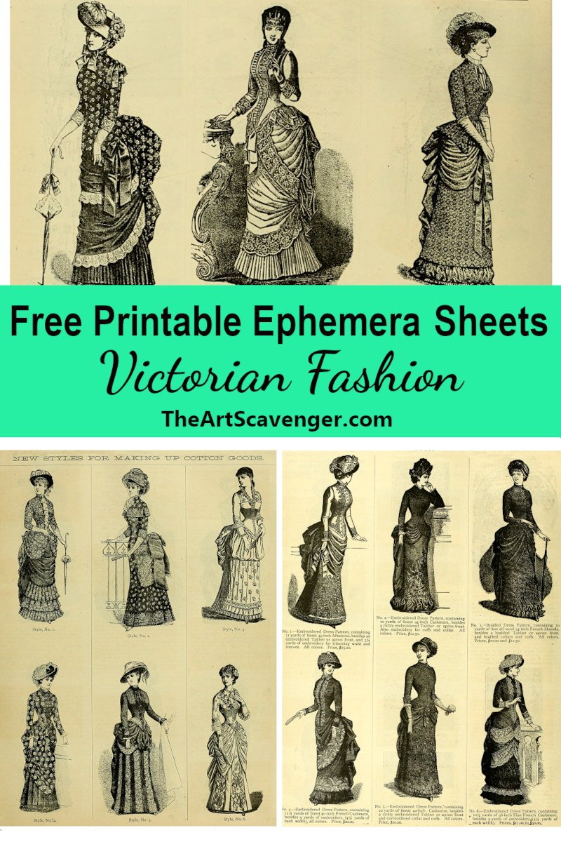 Free Victorian Fashion Vintage Ephemera — The Art Scavenger