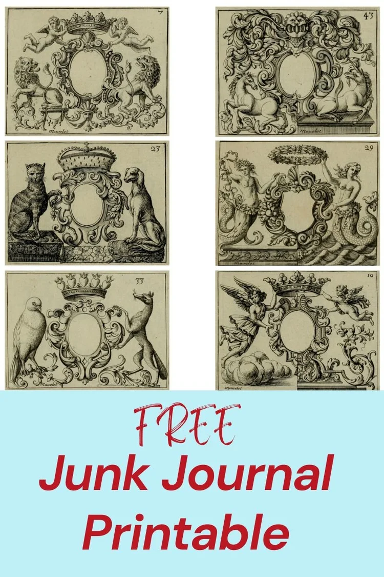 Free Printable Ornamental Frames – Vintage Accents for Junk Journals ...