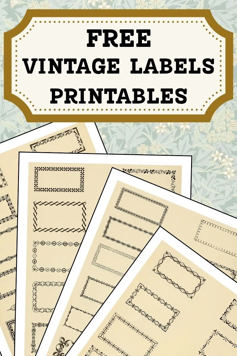 Free Vintage Label Printables for Junk Journals, Scrapbooks & Craft ...