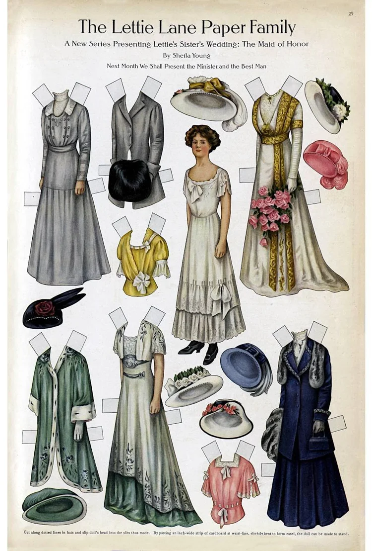 Free Vintage Paper Doll Printables for Junk Journaling, Art Journals ...