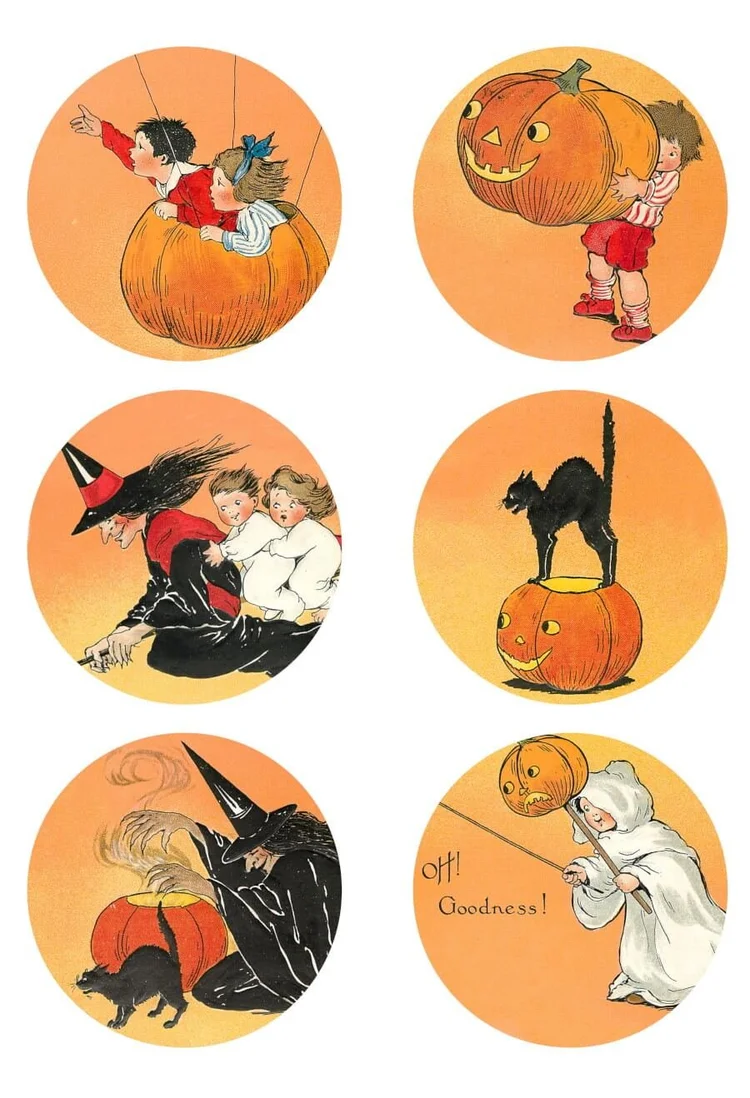 Free Printable Halloween Postcards Images and how to use Them in Your ...