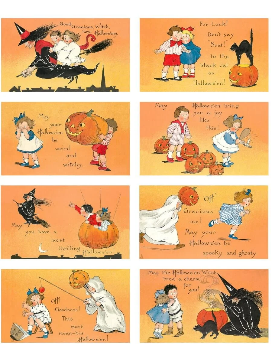 Free Printable Halloween Postcards Images and how to use Them in Your ...