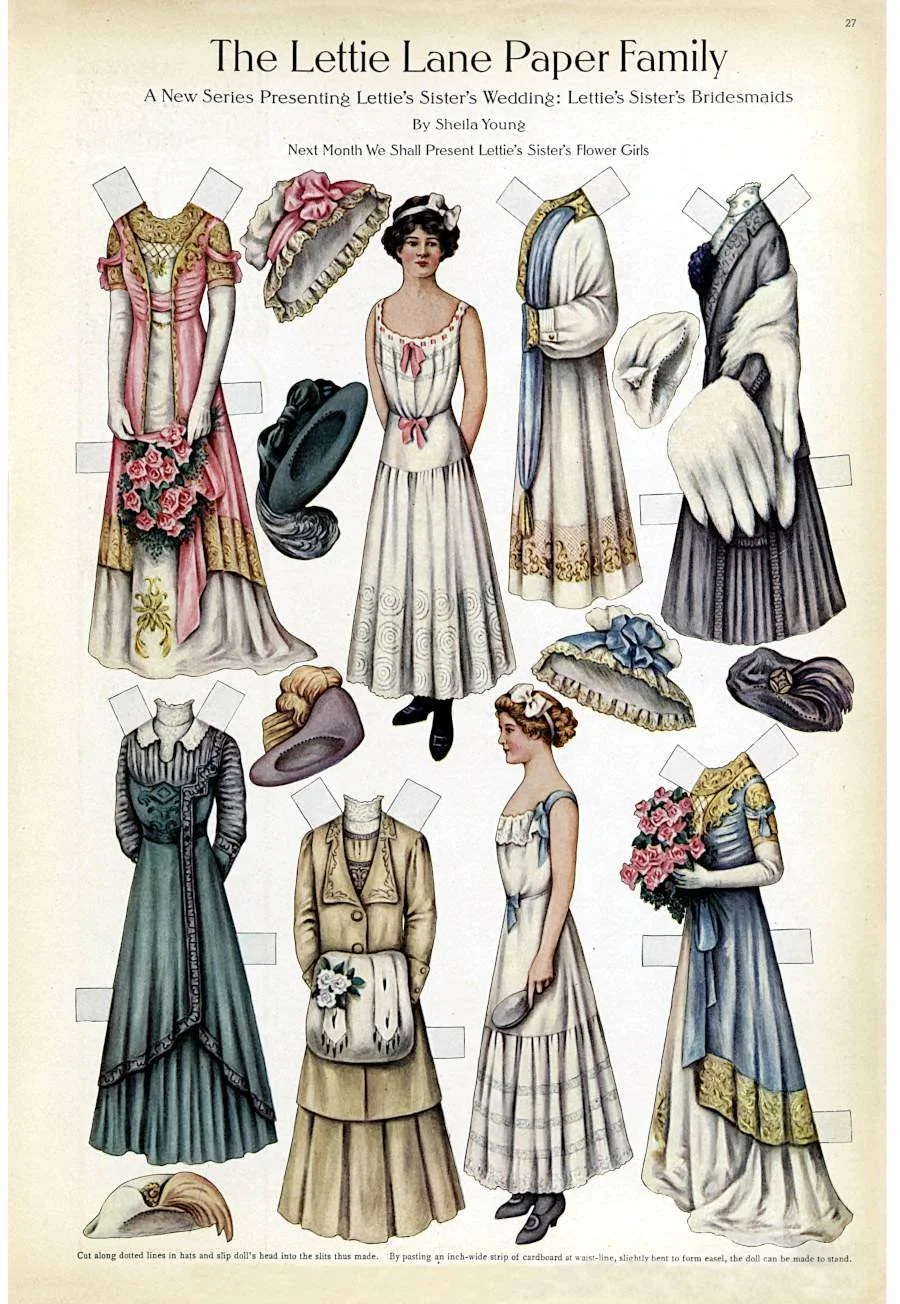 Free Vintage Paper Doll Printables for Junk Journaling, Art Journals ...