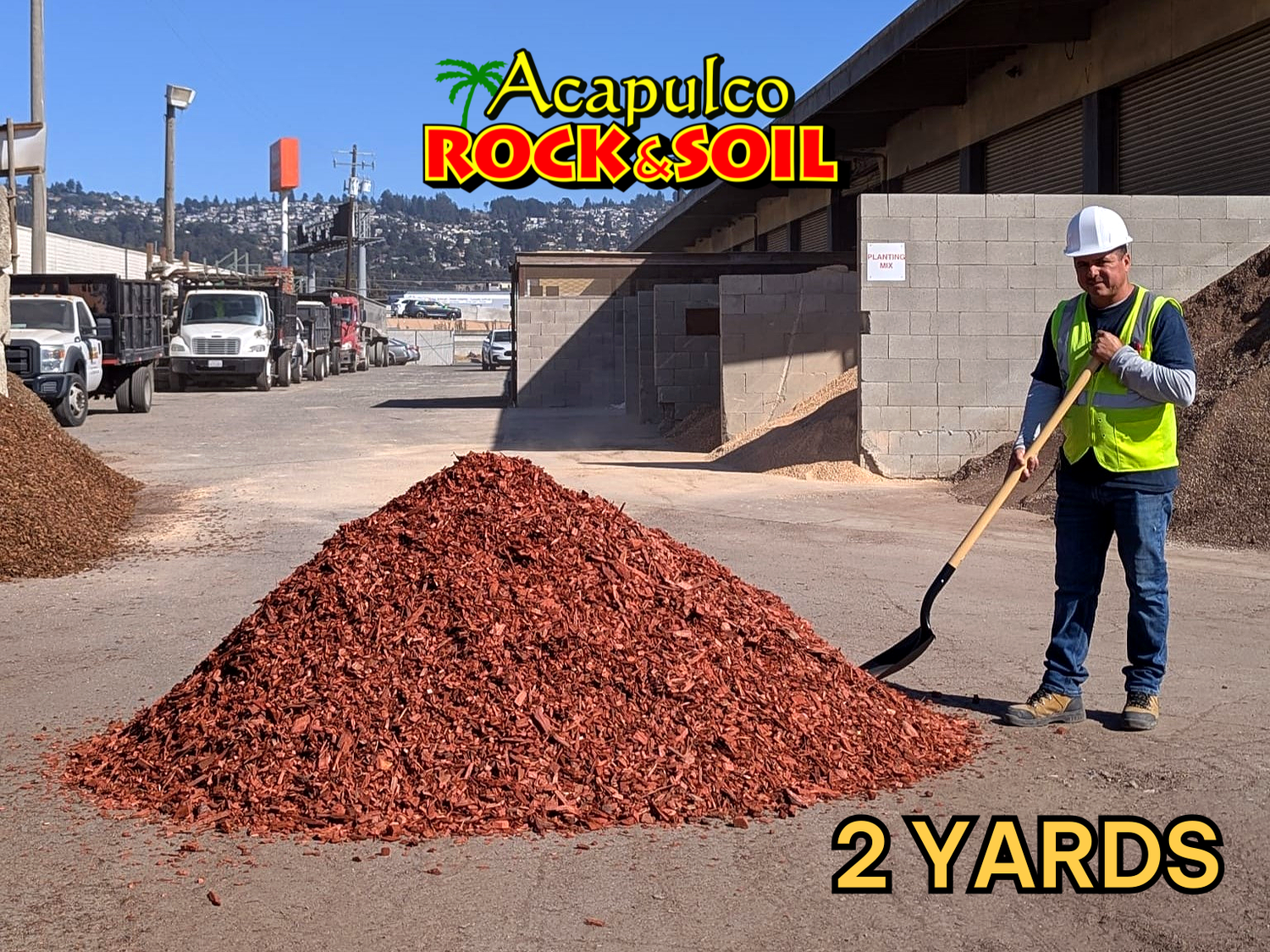 Cubic Yard Visual Guide — Acapulco Rock and Soil Topsoil and Gravel in ...