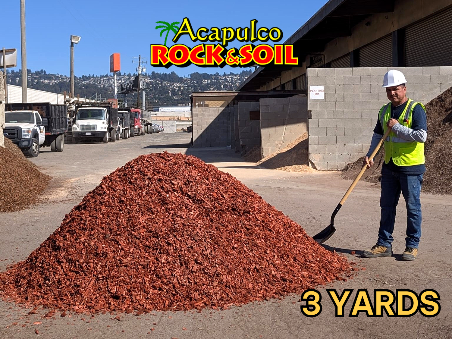 Cubic Yard Visual Guide — Acapulco Rock and Soil Topsoil and Gravel in ...