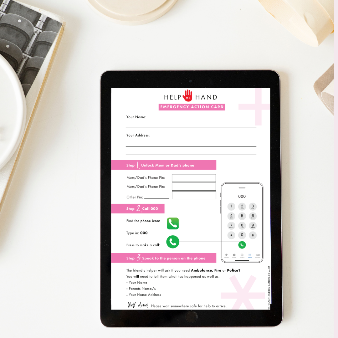 Emergency Action Card — Help at Hand Education | Life Saving First Aid ...