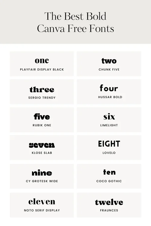 Canva Fonts - Bold Edition (Free and Pro Fonts) — Firther Design Co ...