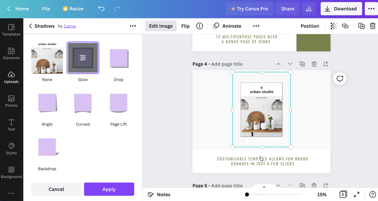 How to Use Drop Shadows in Canva — Firther Design Co. | Canva Templates ...