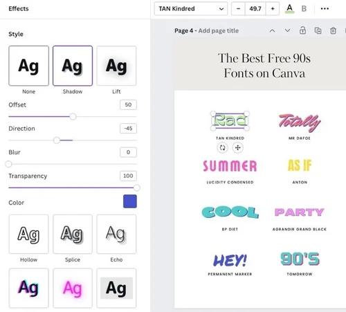 The Best 90s Fonts on Canva — Firther Design Co. | Canva Templates ...