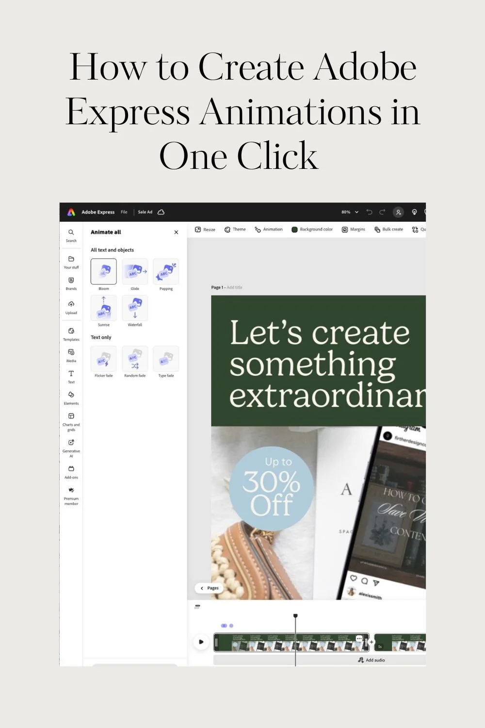How to Create Adobe Express Animations in One Click — Firther Design Co ...