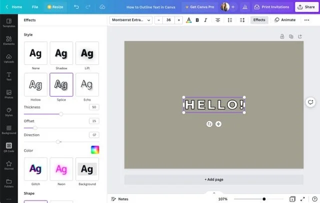 The Easiest Way to Use Canva to Outline Text — Firther Design Co ...