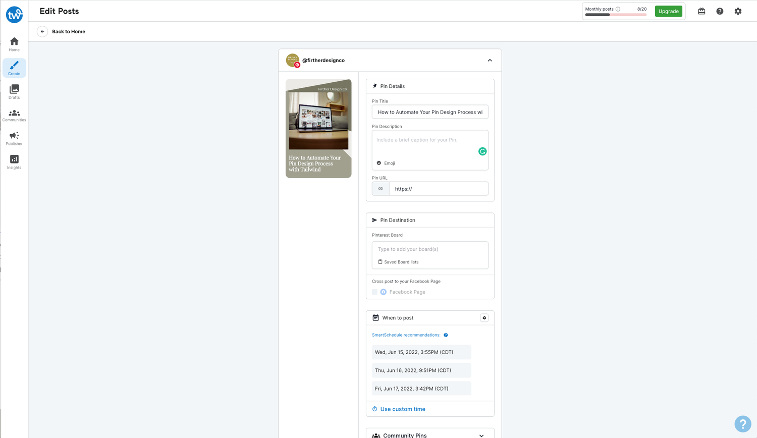 How to Automate Your Pin Design Process with Tailwind — Firther Design ...