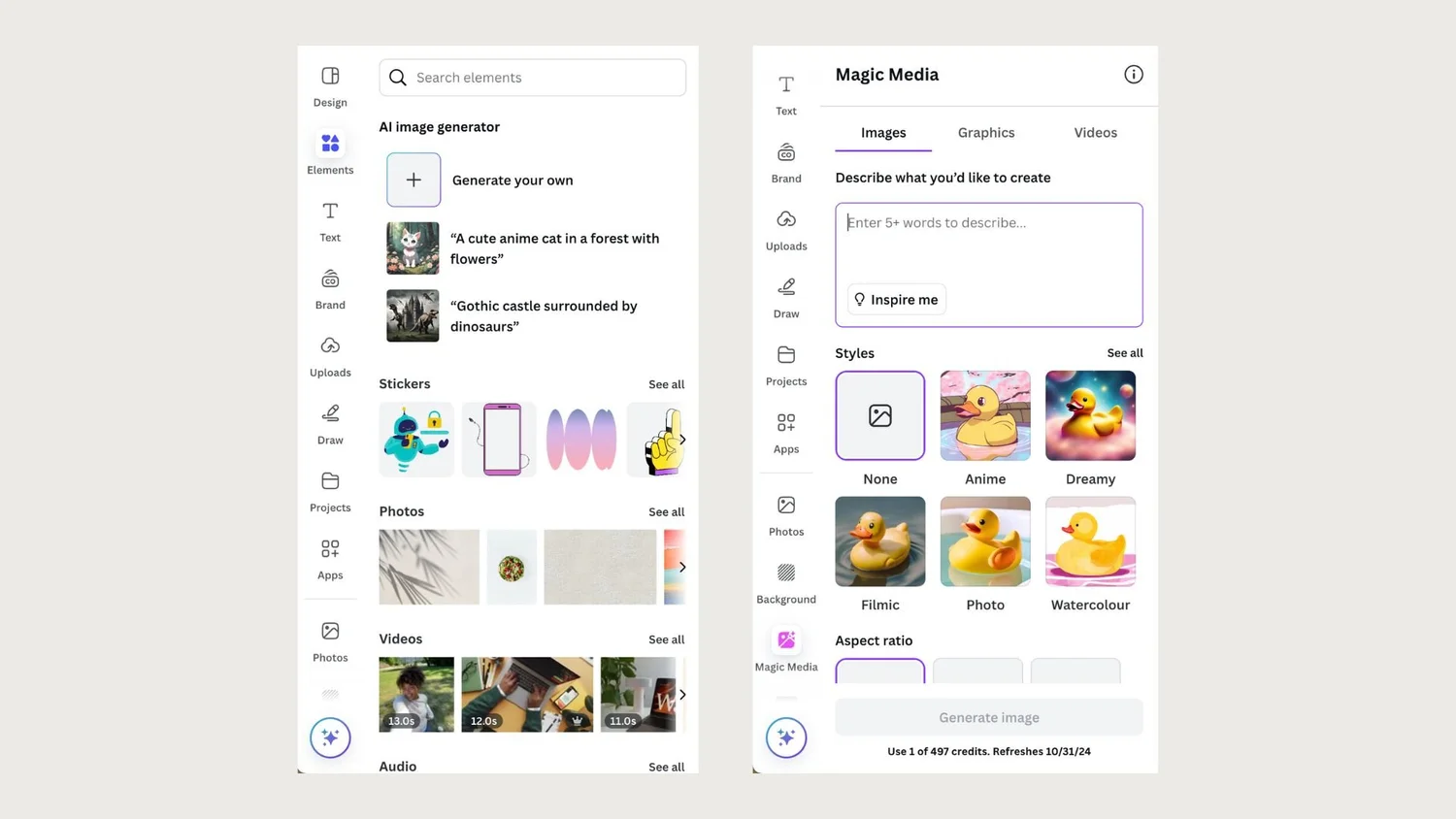 How to Use Canva Text to Image (aka Magic Media) — Firther Design Co ...