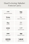 Hand Lettering Alphabet Fonts in Canva — Firther Design Co. | Canva ...