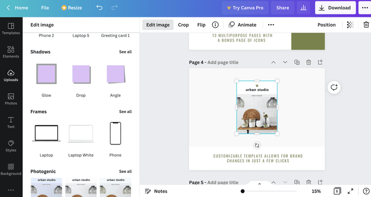 How to Use Drop Shadows in Canva — Firther Design Co. | Canva Templates ...