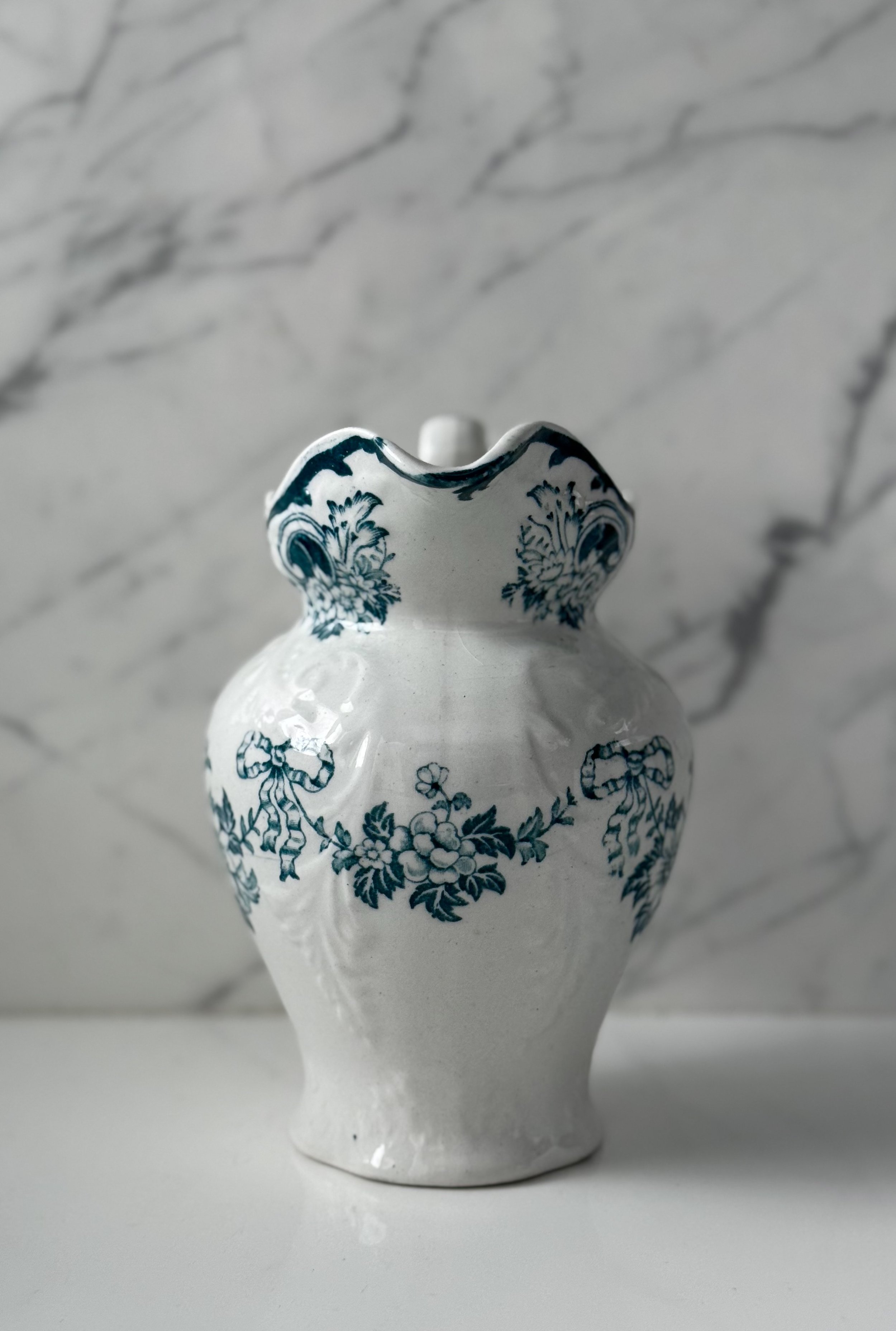 ANTIQUE BUTTER PAT / PIN DISH, WOODS WARE 'WILLOW' BURSLEM ENGLAND ...