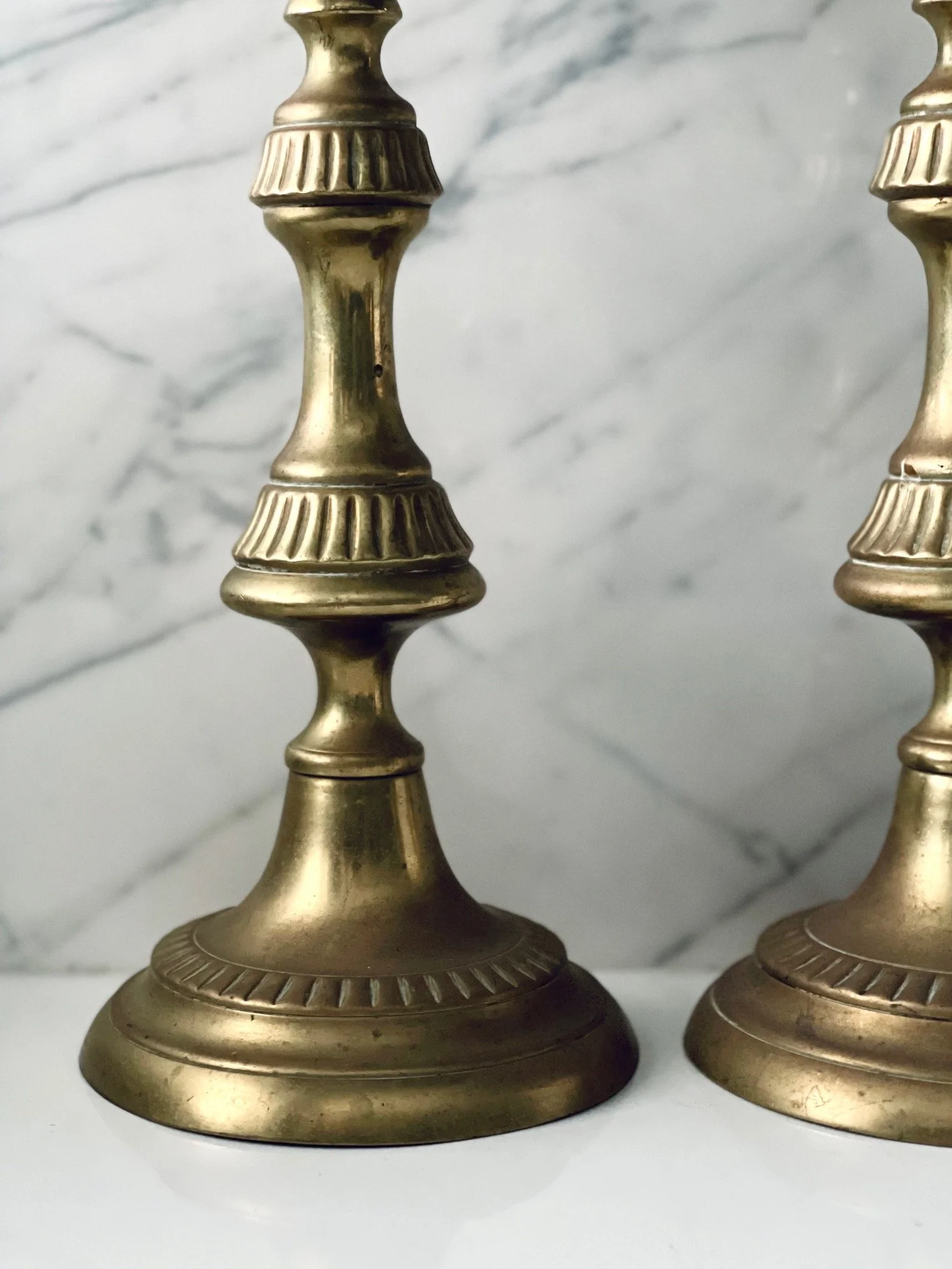 VINTAGE BRASS CANDLESTICK HOLDERS | A PAIR — Folly & Fine Company