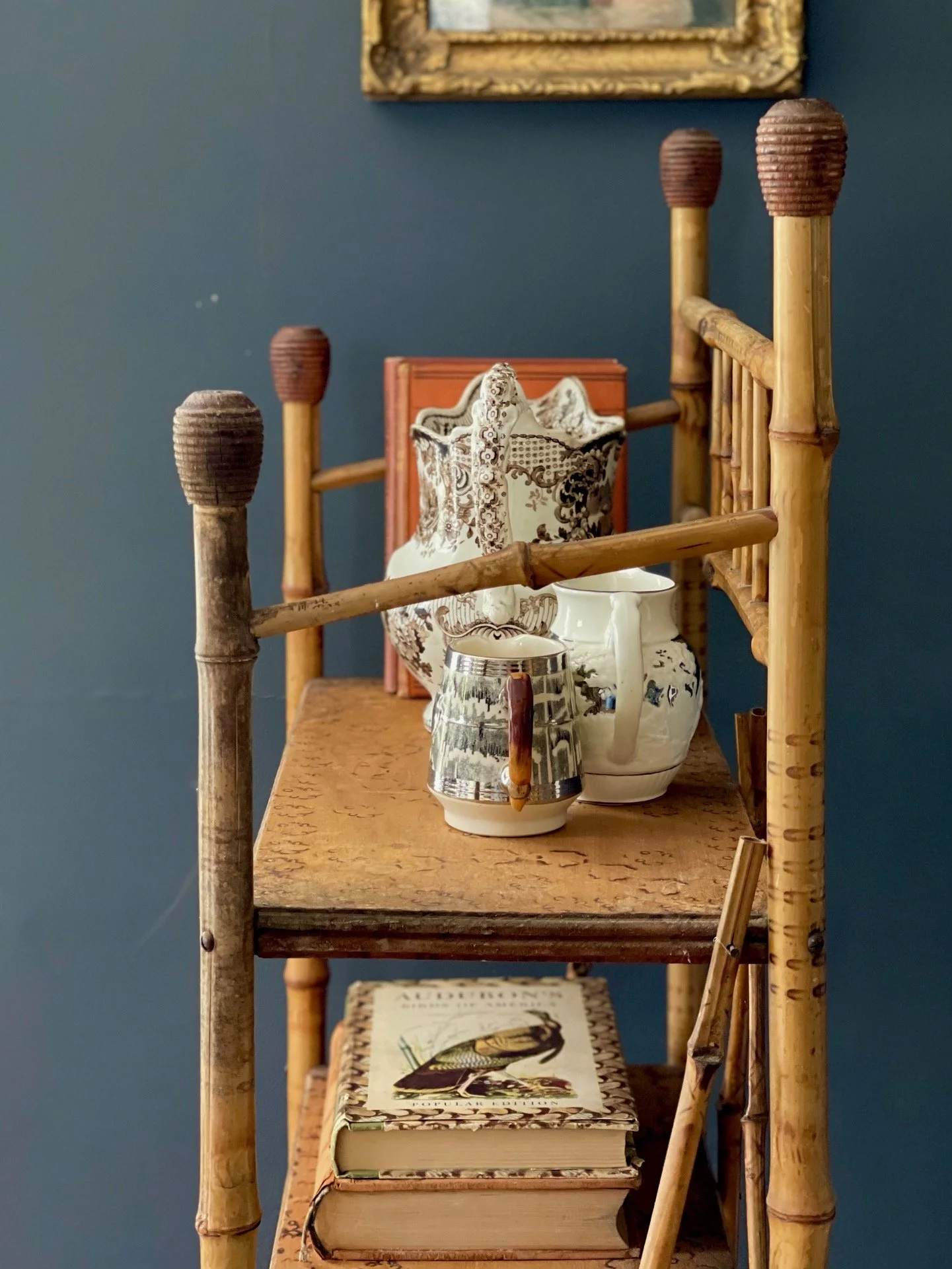 VINTAGE WOOD & BAMBOO GATHERING BASKET — Folly & Fine Company