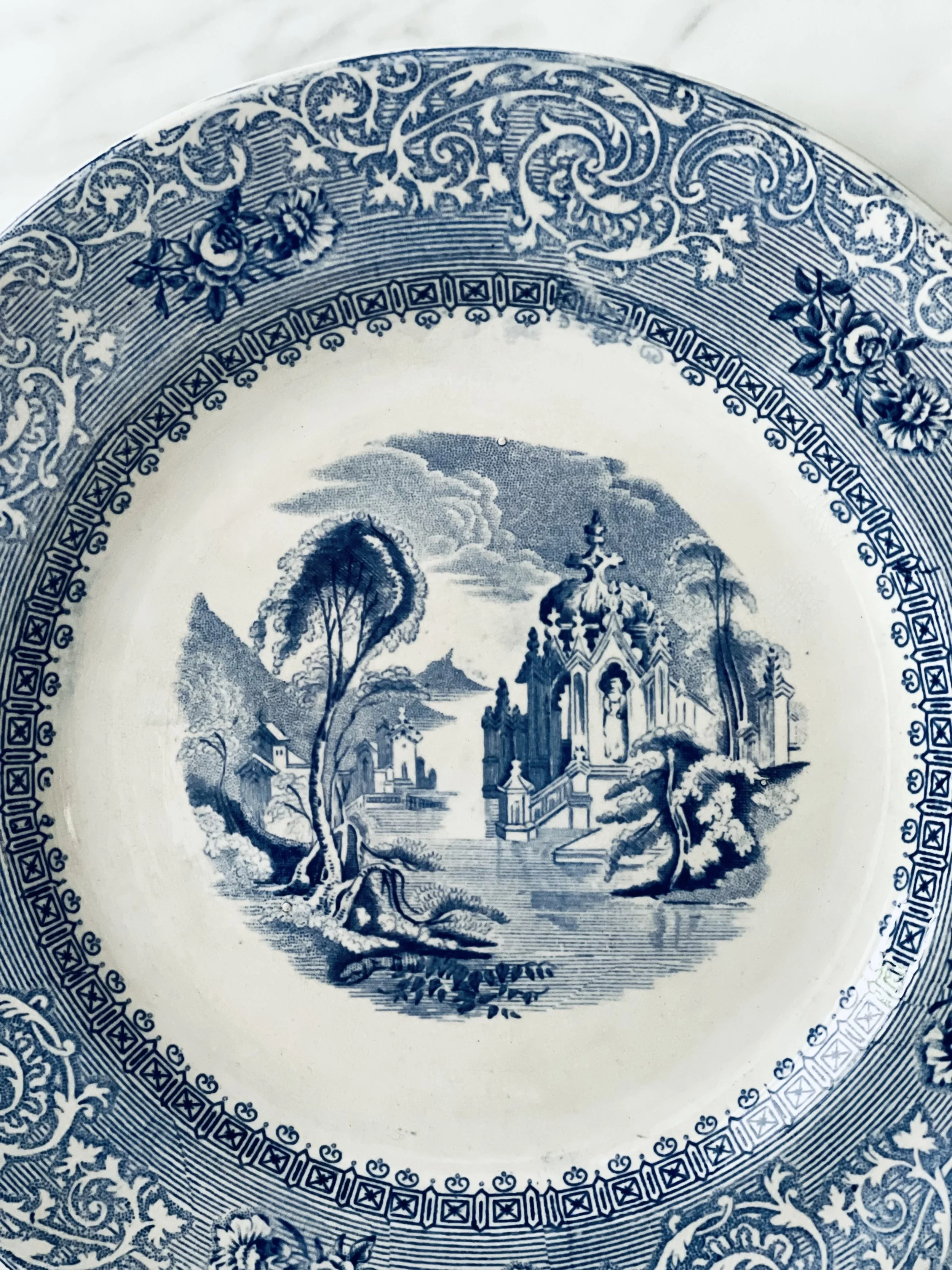 ANTIQUE J & G MEAKIN WHITE IRONSTONE RELISH DISH | MOSS ROSE — Folly ...