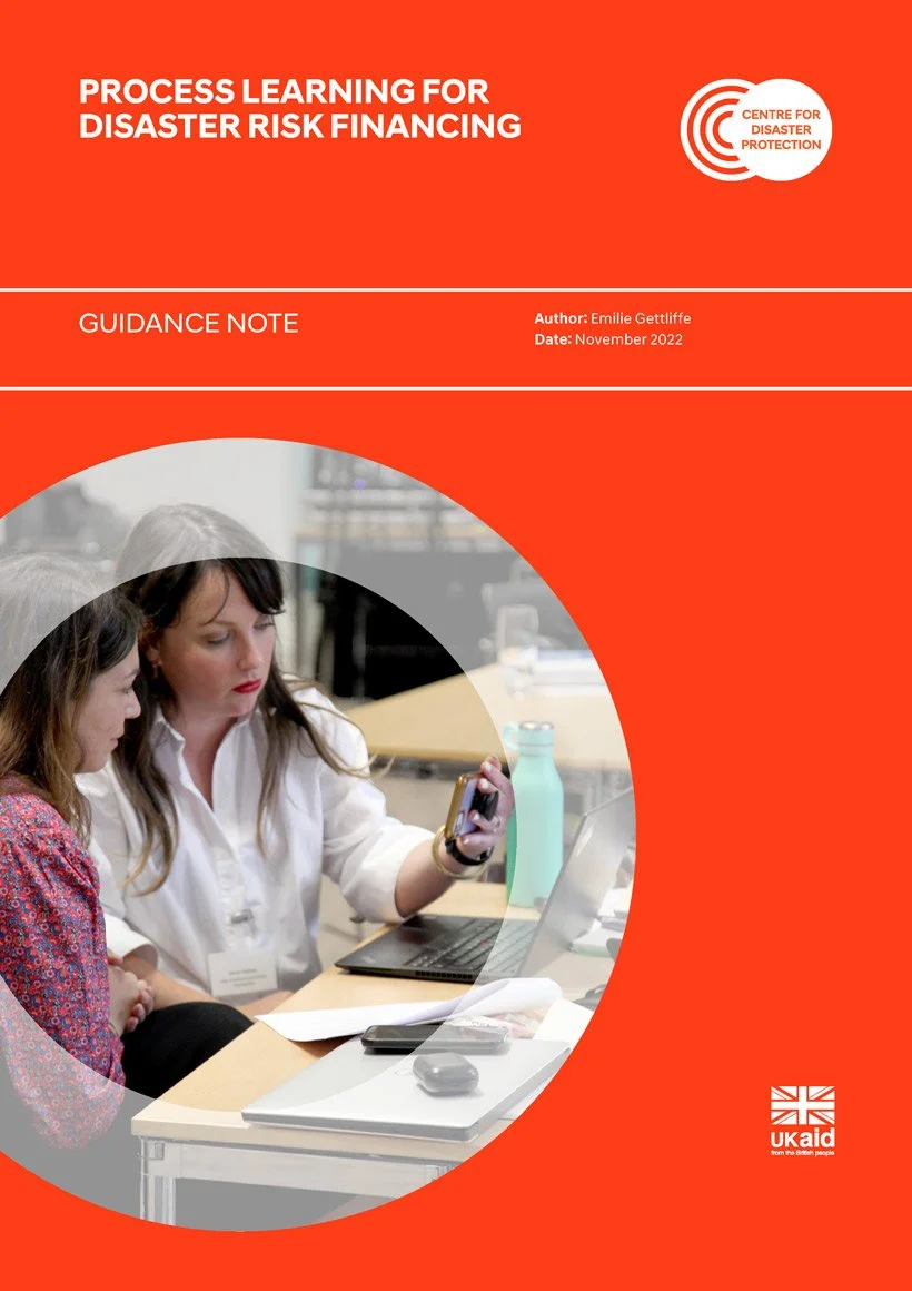 PROCESS LEARNING FOR DISASTER RISK FINANCING — Centre for Disaster ...