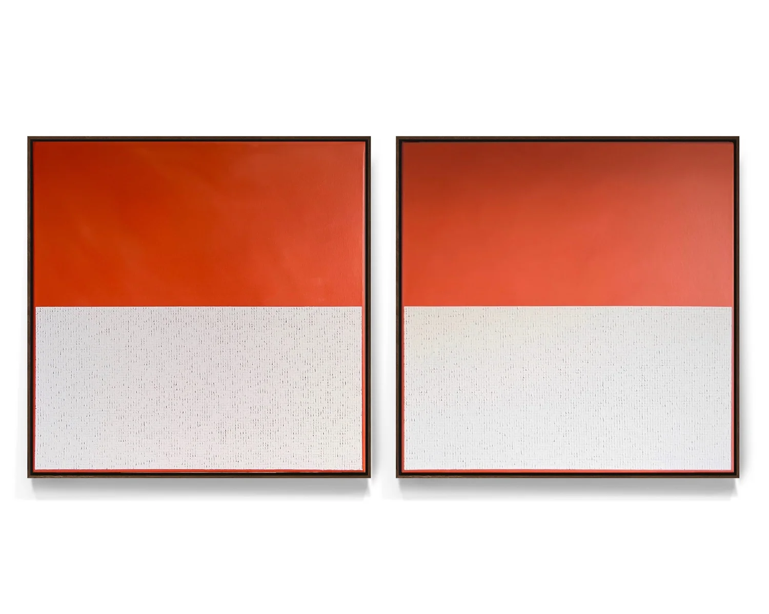 Orange and White Commission Diptych | Explore Unique Artwork — Piers ...
