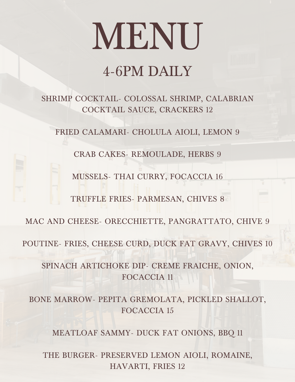 MENUS | Explore Our Selections — Commoner and Co