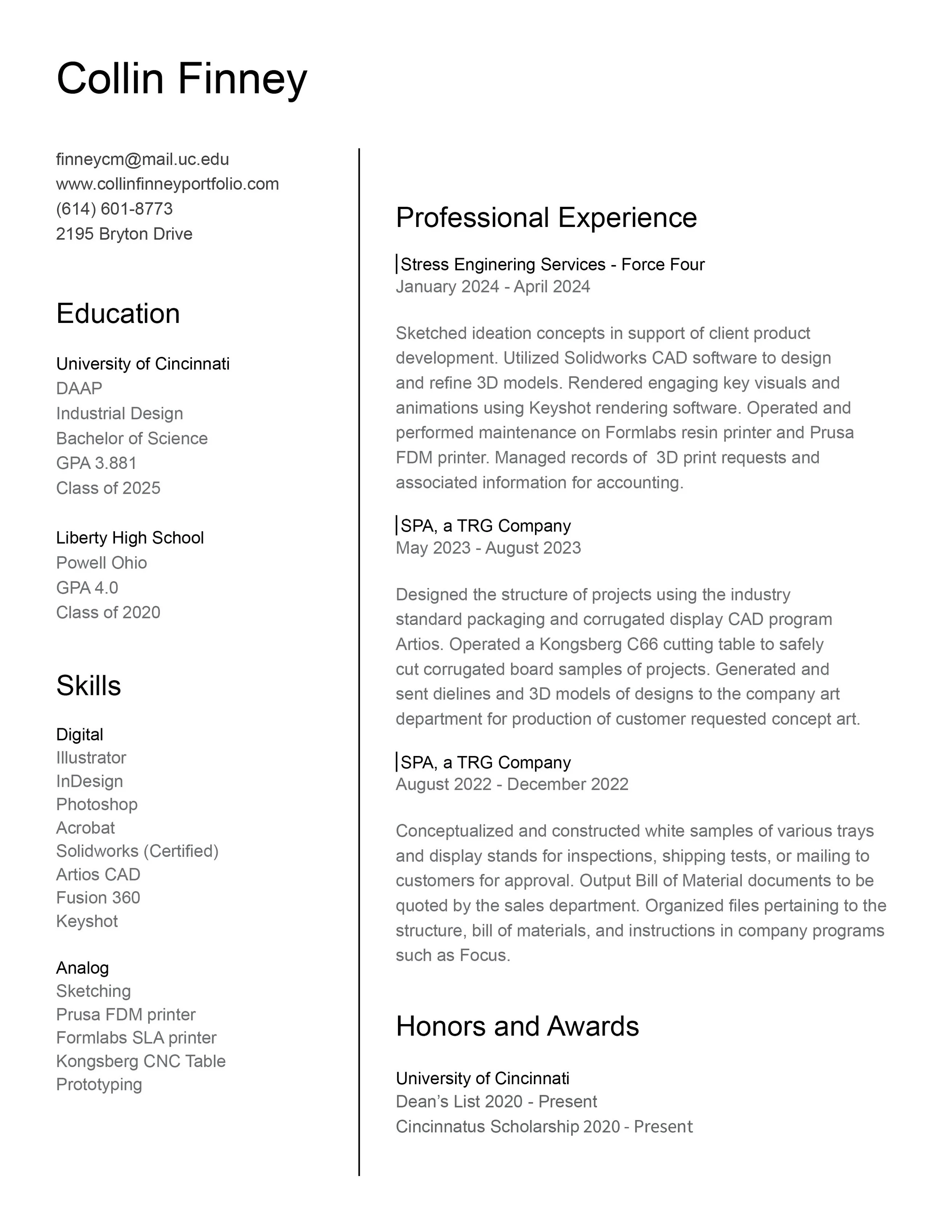 Resume — Collin Finney