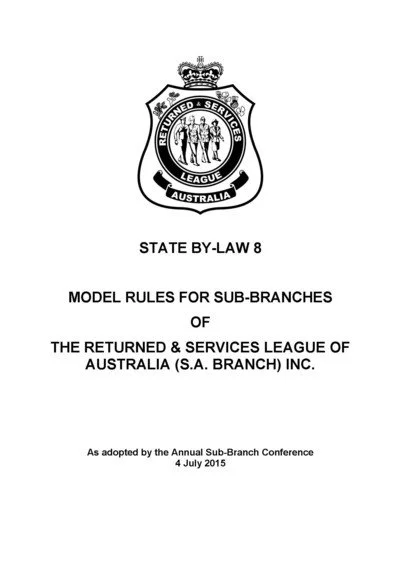 RSL Constitution and By-Laws — RSL South Australia, Northern Territory ...
