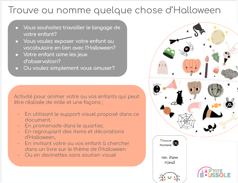 La p'tite boussole — Devinettes Halloween - trouve la bonne image