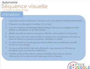 La p'tite boussole — Séquence visuelle habillage/déshabillage