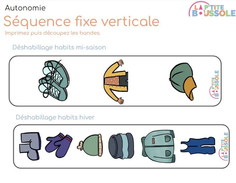 La p'tite boussole — Séquence visuelle habillage/déshabillage