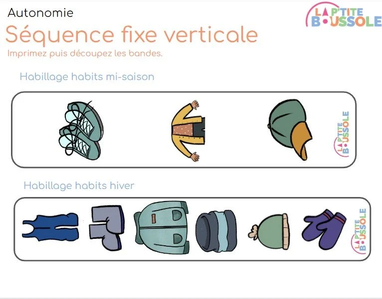 La p'tite boussole — Séquence visuelle habillage/déshabillage