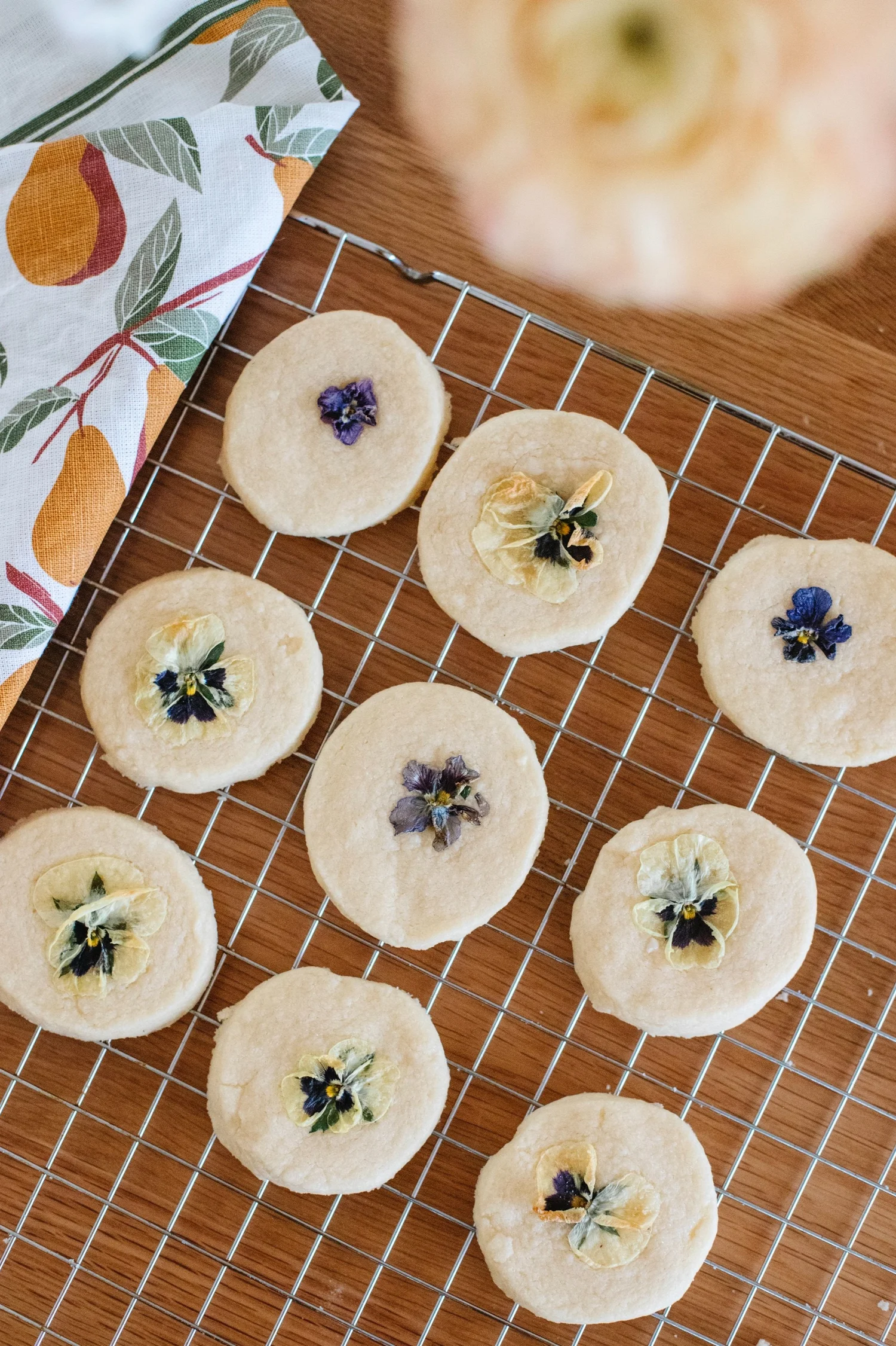 Edible Pansy Shortbread Cookies — The Purposeful You · Garden ...