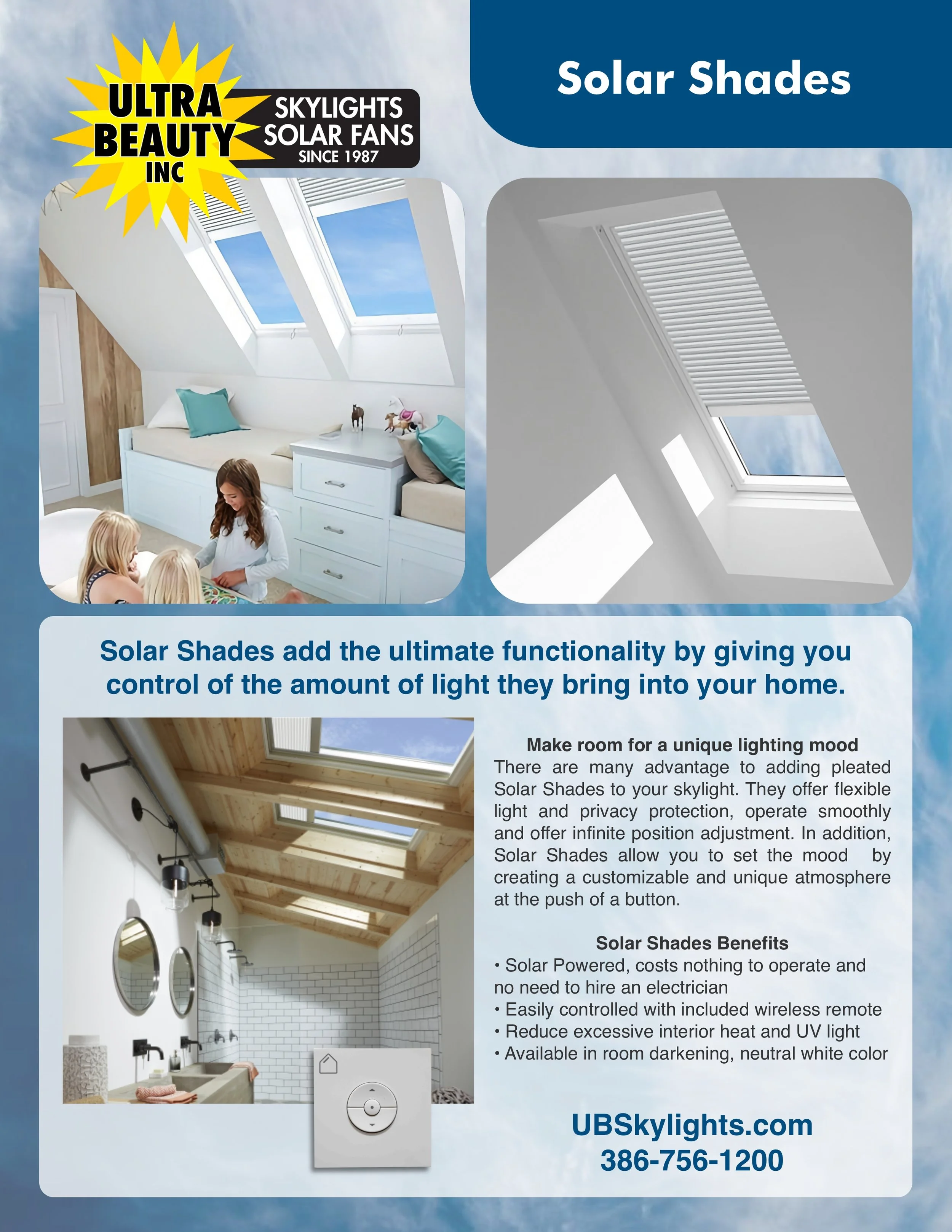 Solar Shades — Ultra Beauty, Inc - Skylights & Solar Attic Fans