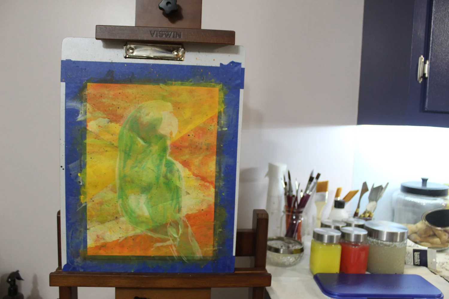 How I Painted the Cutest Double Yellow Headed Amazon: Arlo — Lauren ...