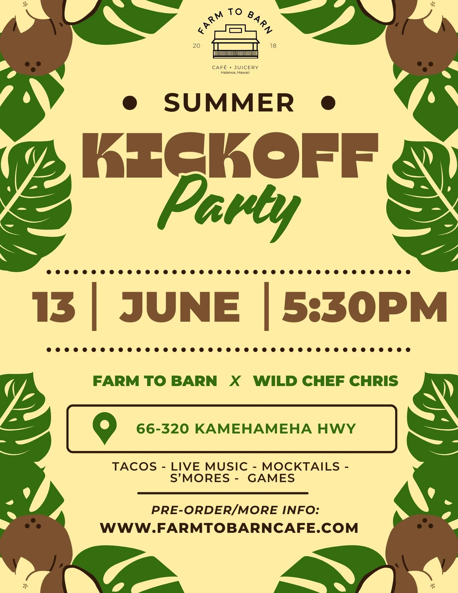Summer kickoff - PRE ORDER — Farm to Barn
