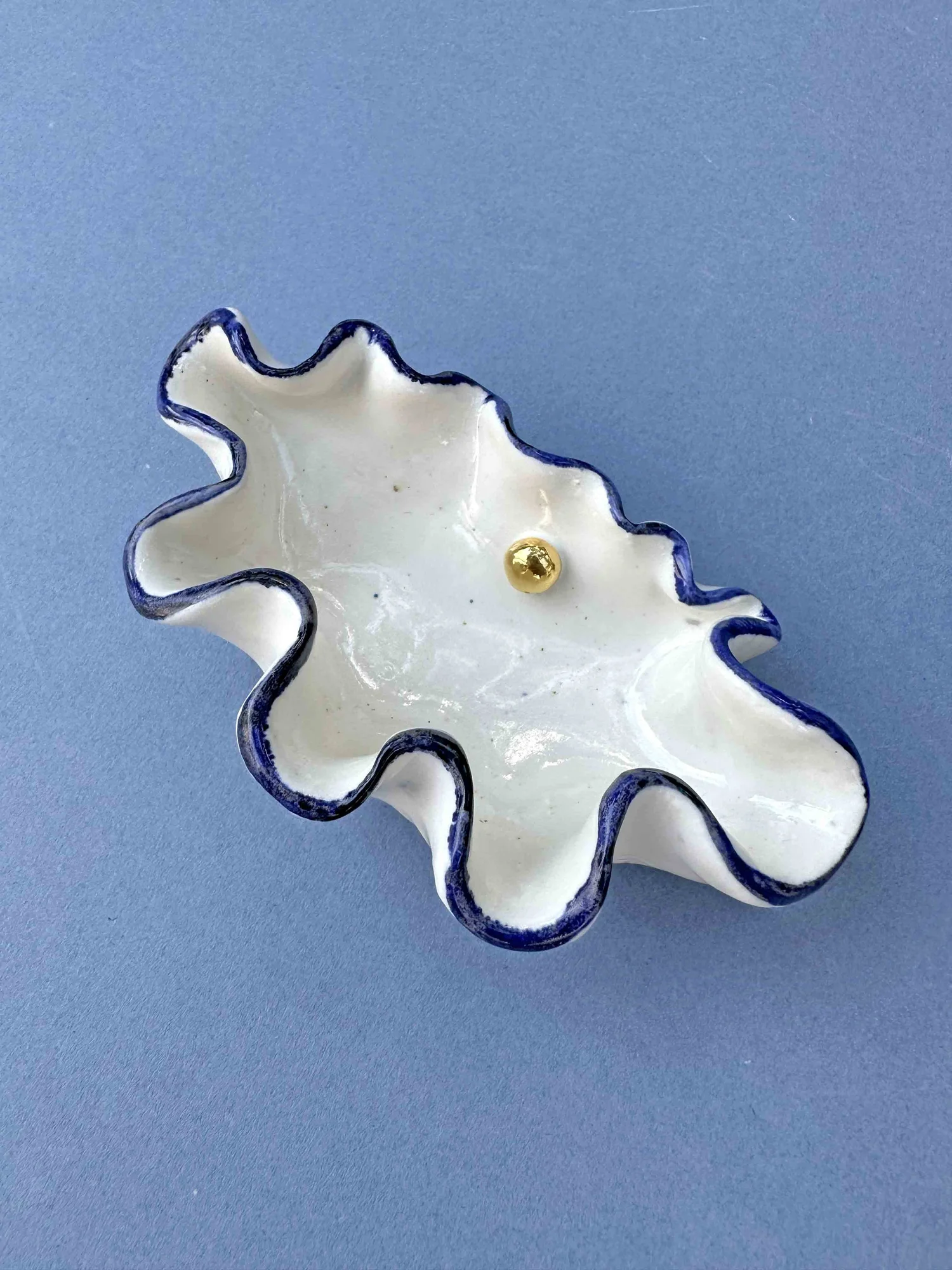 Pink Porcelain Clam Shell Dish — Minnie-Mae Studio