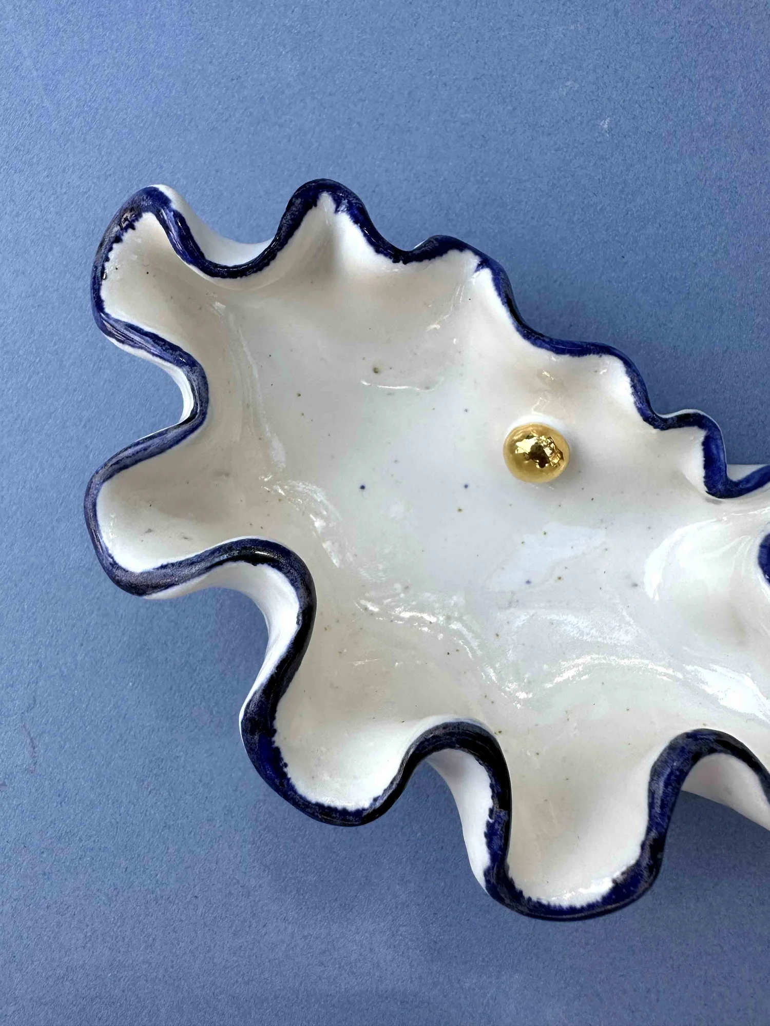 Pink Porcelain Clam Shell Dish — Minnie-Mae Studio