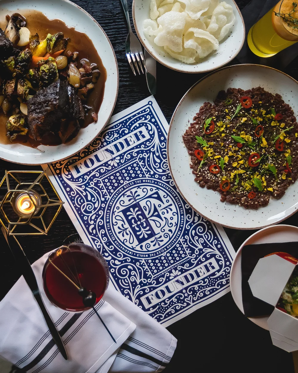 Founder Restaurant & Cocktail Bar — mandira midha