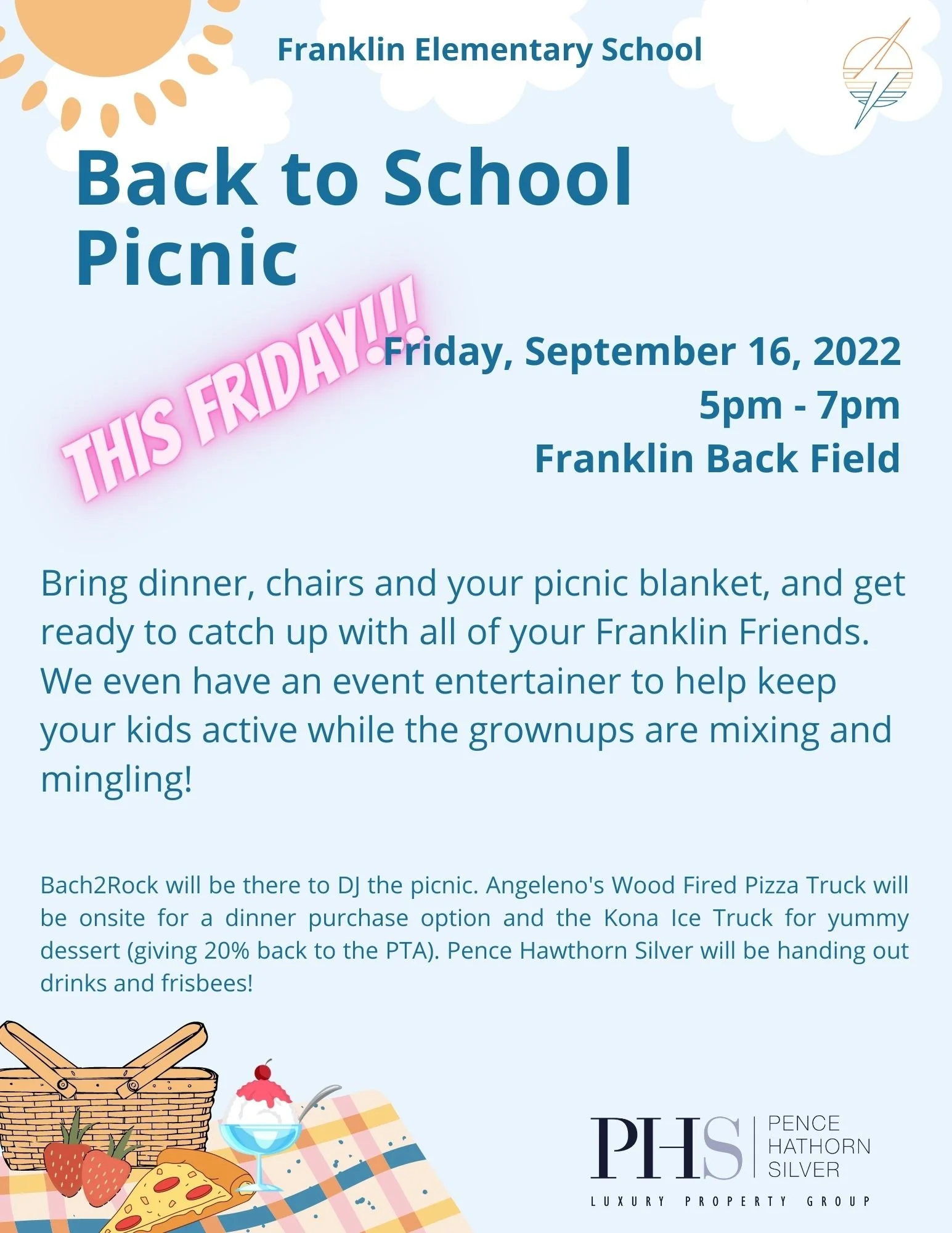 Back to School Picnic Friday, September 16th at 5:00 pm — Franklin PTA
