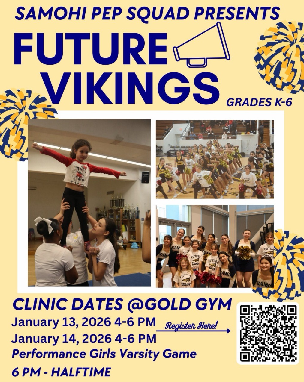 Future Vikings: Perform with SAMOHI’s Pep Squad, GrADES K-6 — Franklin PTA