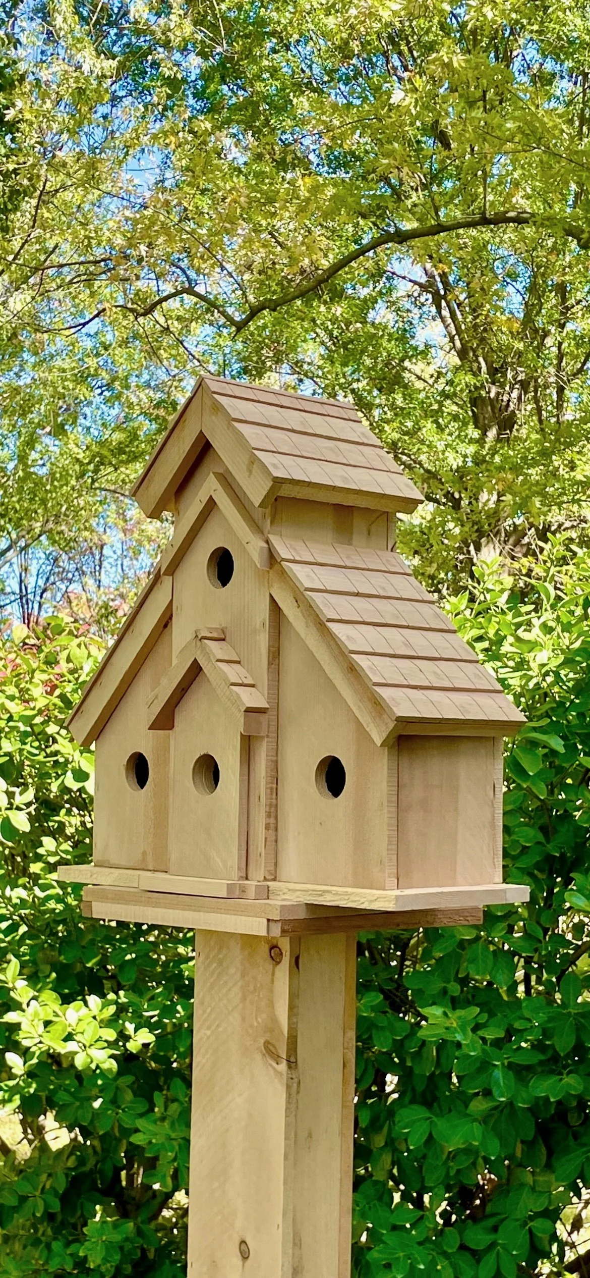 Timber Frame Style, Fly through Bird Feeder with 3 roof design options ...