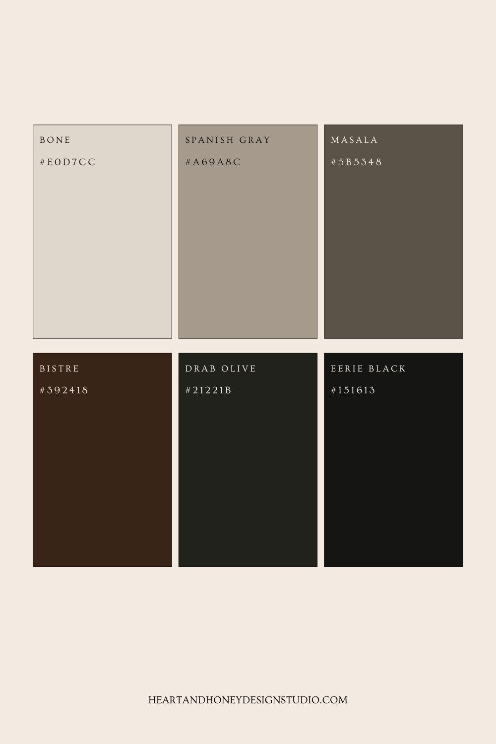 Dramatic + Refined Color Palettes — Heart + Honey Design Studio